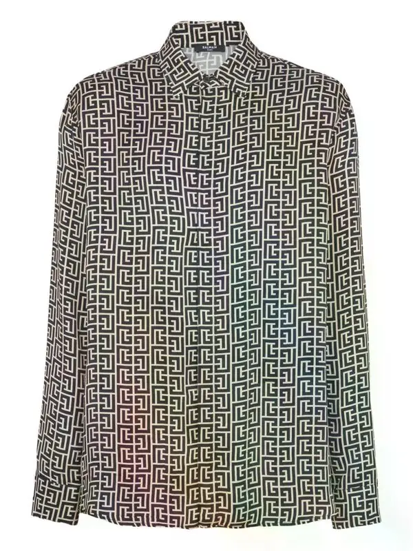 Balmain Monogram-pattern Shirt