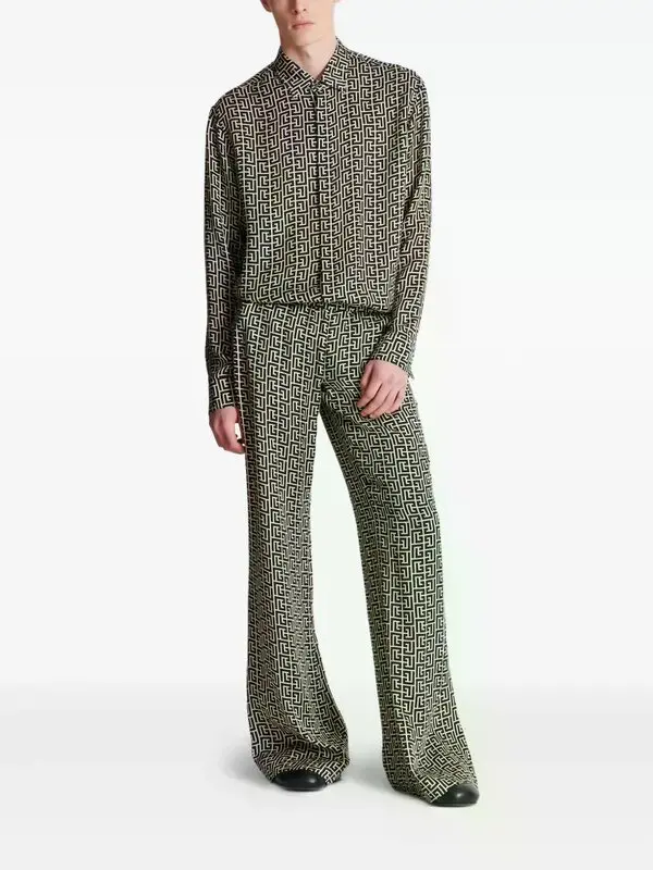 Balmain Monogram-pattern Shirt
