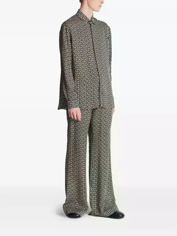 Balmain Monogram-pattern Shirt