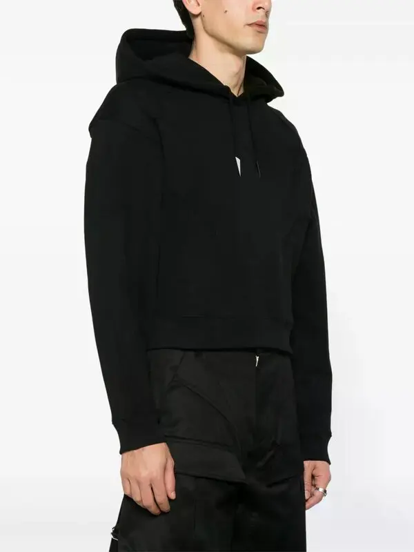MUGLER Spiral Cropped Hoodie