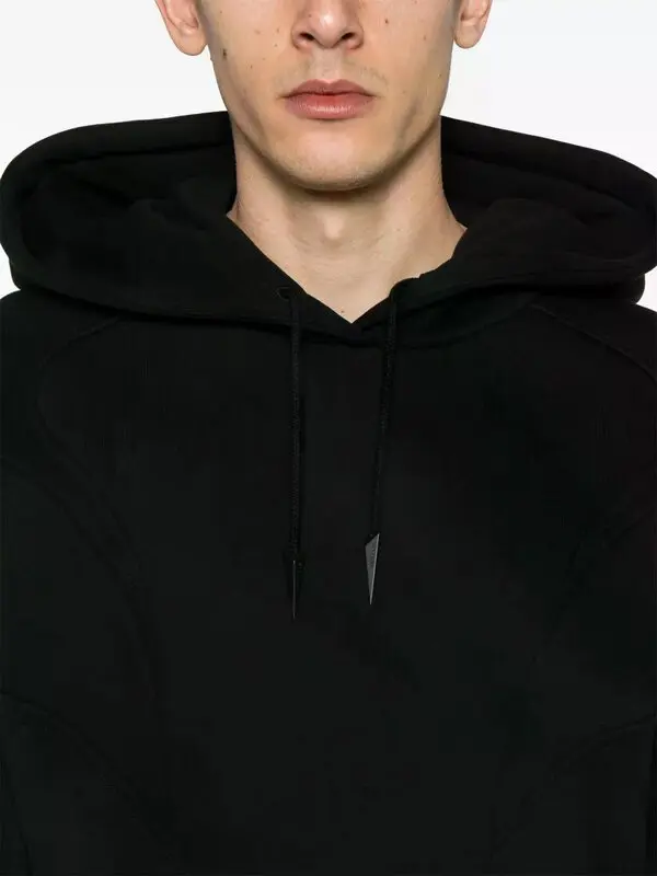 MUGLER Spiral Cropped Hoodie
