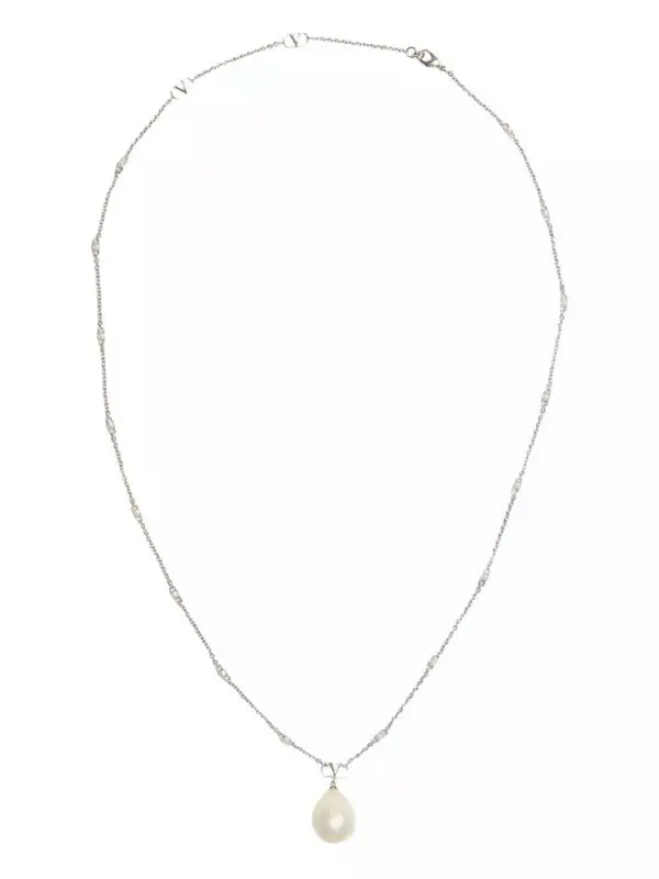 Valentino Garavani V-logo Chain Necklace - Silver