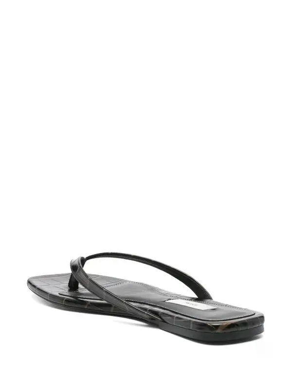 TOTEME Crocodile-embossed Flip Flops