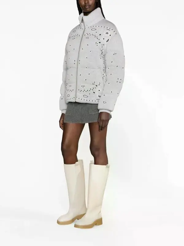 Alanui Bandana-print Zip-up Down Jacket