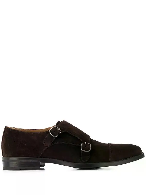 SCAROSSO Leather Monk Shoes