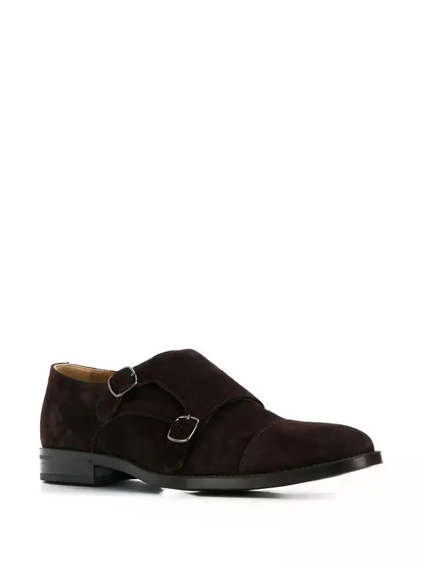 SCAROSSO Leather Monk Shoes