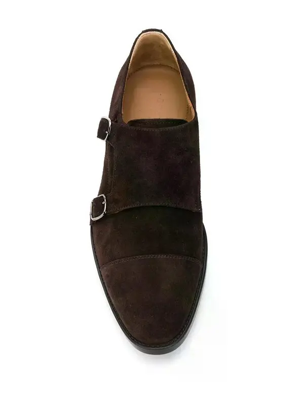 SCAROSSO Leather Monk Shoes