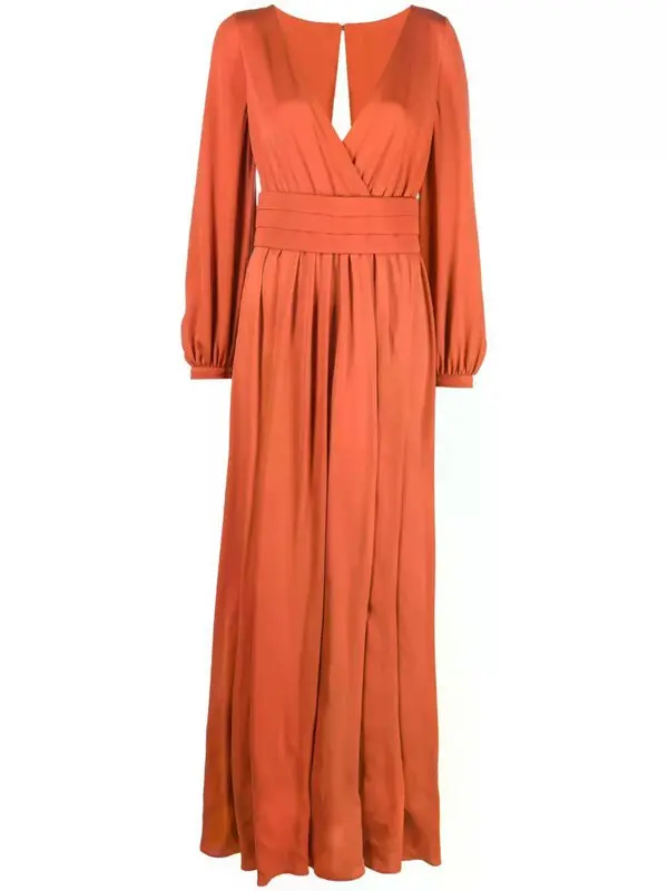 Max Mara Pleated-waist Maxi Dress