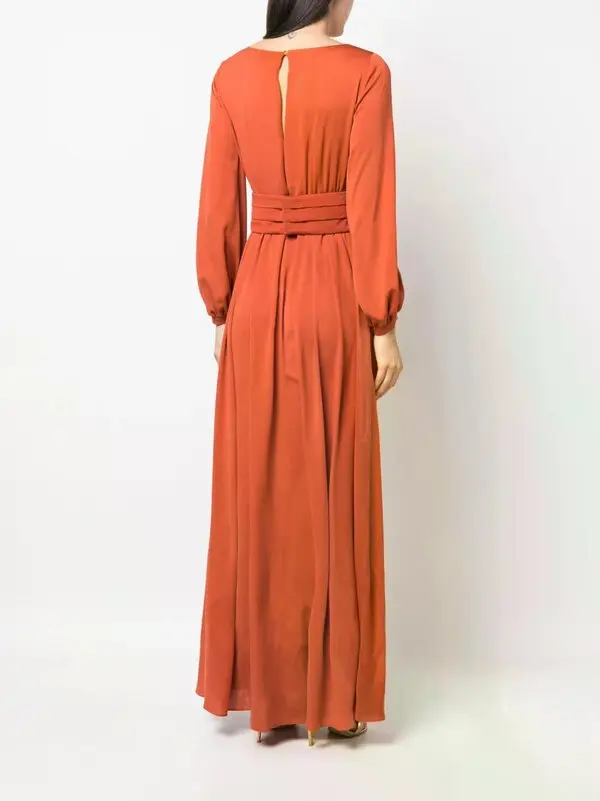 Max Mara Pleated-waist Maxi Dress