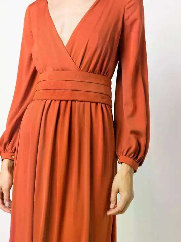 Max Mara Pleated-waist Maxi Dress