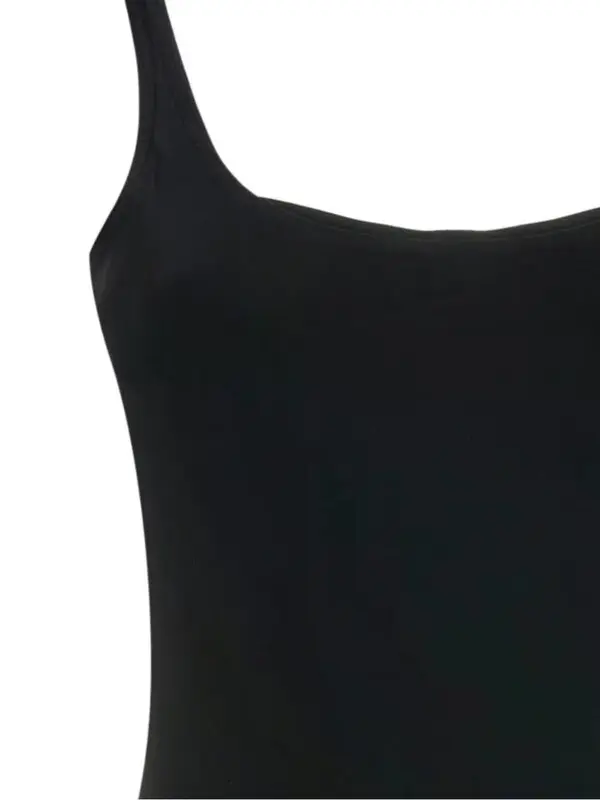AMIR SLAMA Square Neck Lace-fastening One Piece