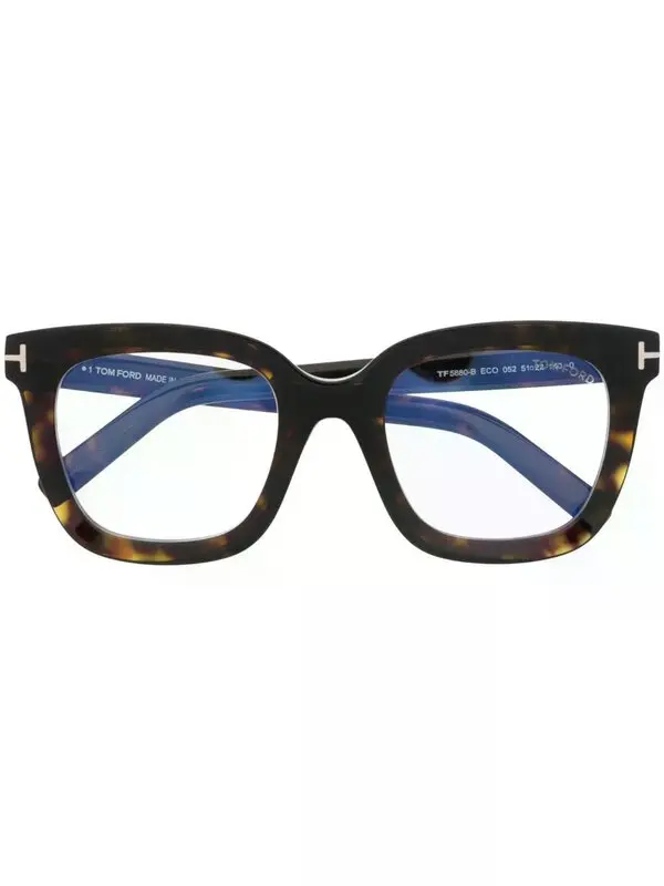 TOM FORD Side Logo-plaque Detail Glasses - Brown