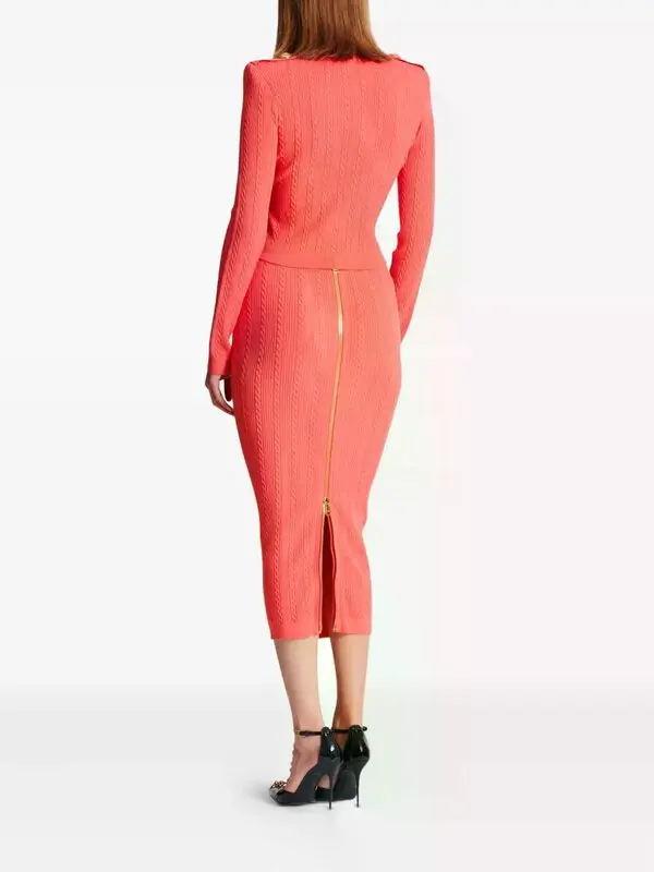 Balmain Cable-knit Cardigan - Pink