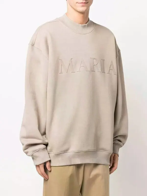032C Maria-embossed Cotton Sweatshirt