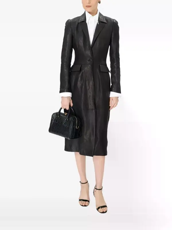 MARINE SERRE Moonogram" Leather Coat