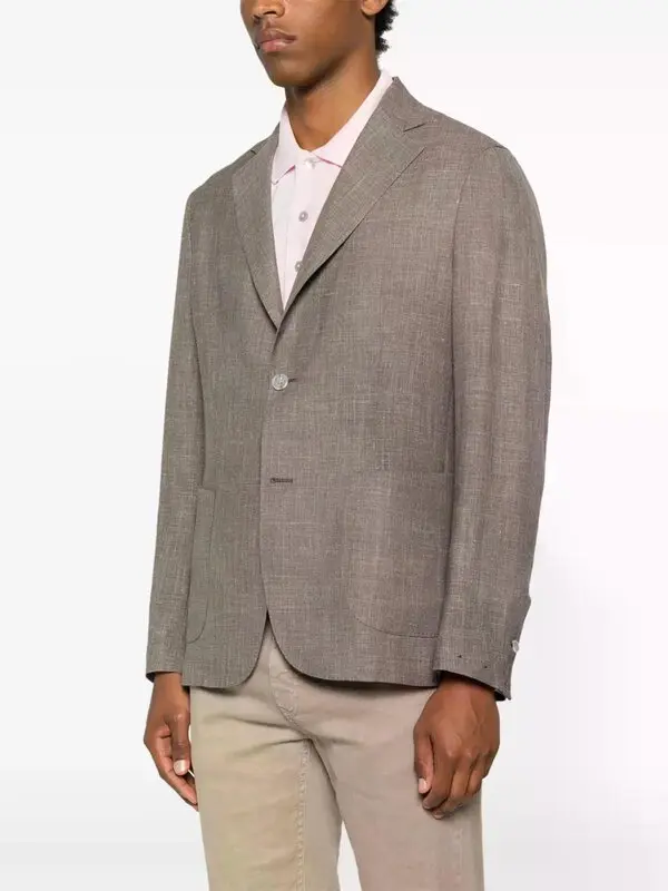 BARBA NAPOLI Single-breasted Blazer - Brown