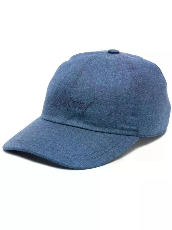 Brioni Logo-embroidered Baseball Cap - Blue