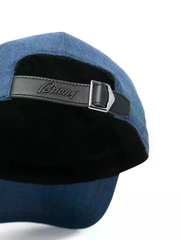 Brioni Logo-embroidered Baseball Cap - Blue