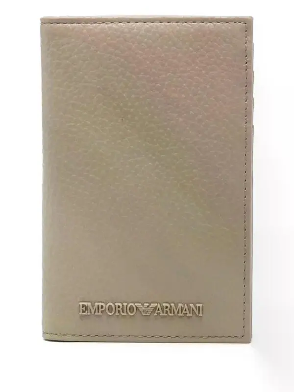 Emporio Armani Logo-lettering Wallet - Neutrals