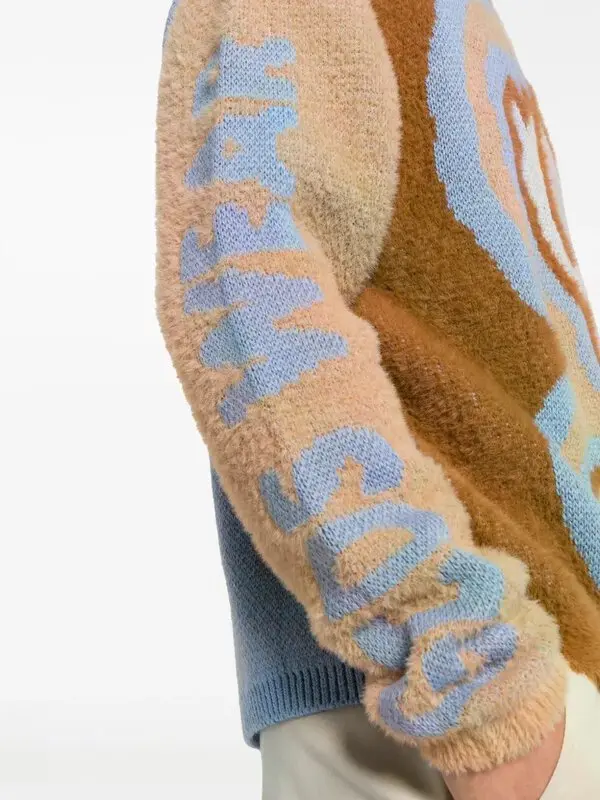 Gcds Wirdo Win Hairy Jacquard Jumper