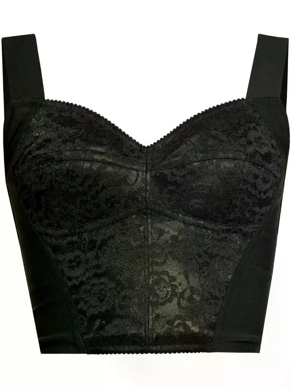 Dolce & Gabbana Lace-trim Corset Top - Black