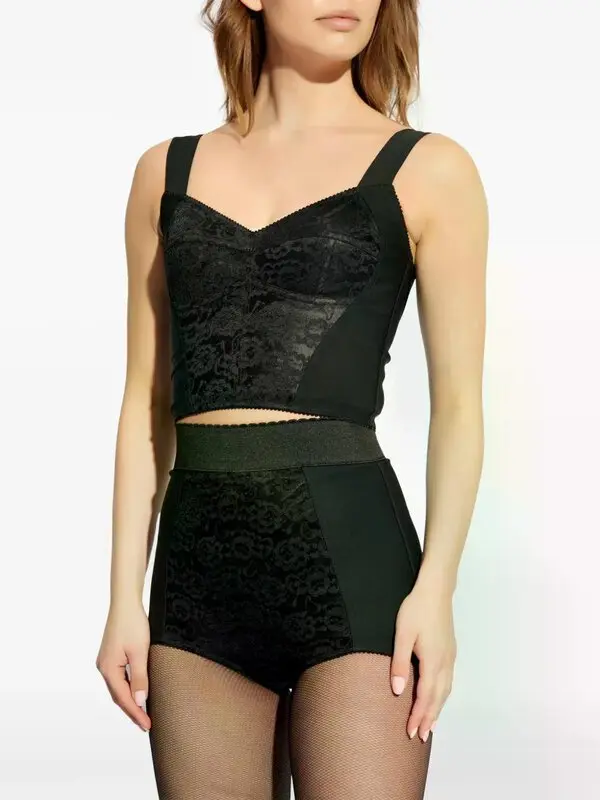 Dolce & Gabbana Lace-trim Corset Bustier Top