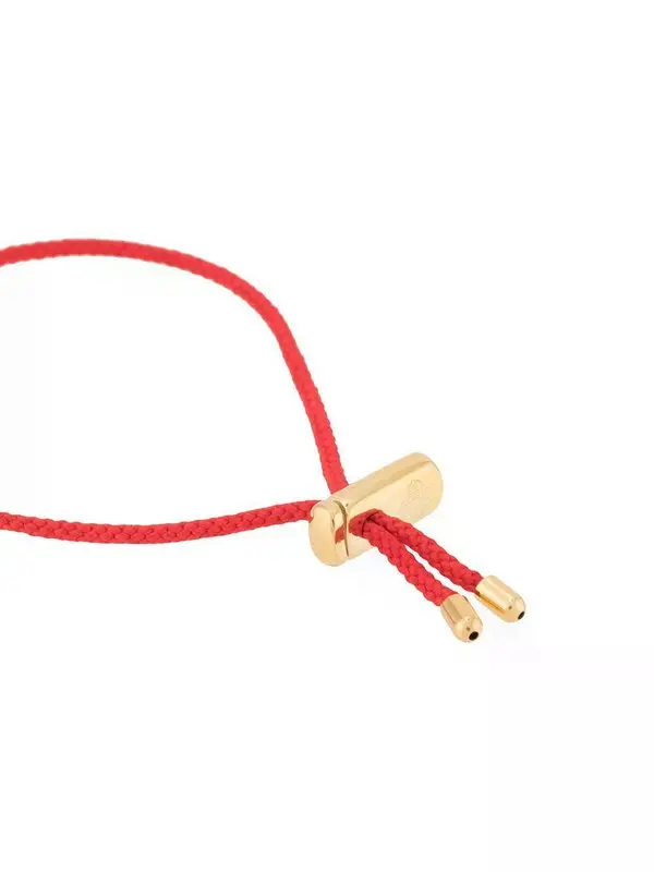 NIALAYA JEWELRY Woven String Bracelet With Dorje Engraving