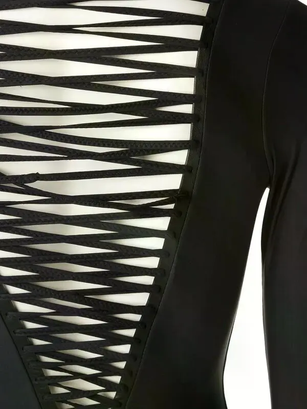 AMIR SLAMA Strappy Long Sleeve Swimsuit