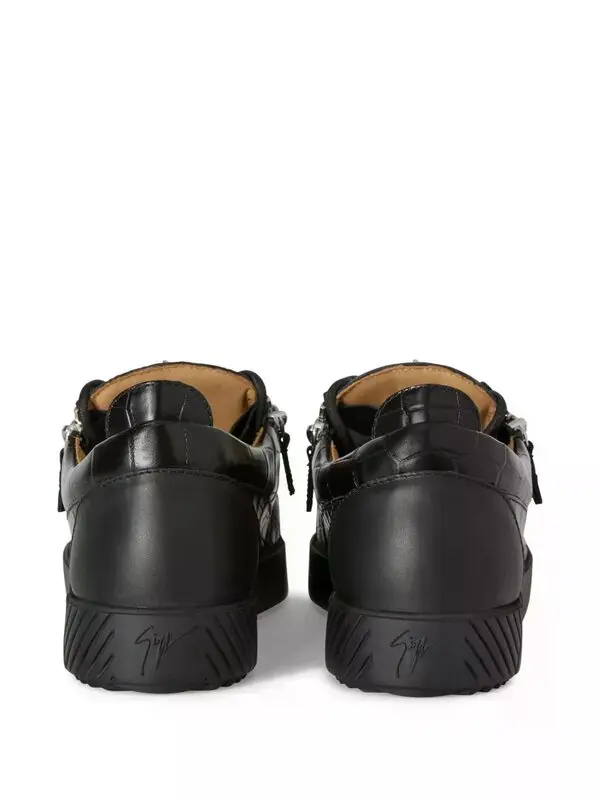 GIUSEPPE ZANOTTI Frankie Double-zip Low-top Sneakers - Black