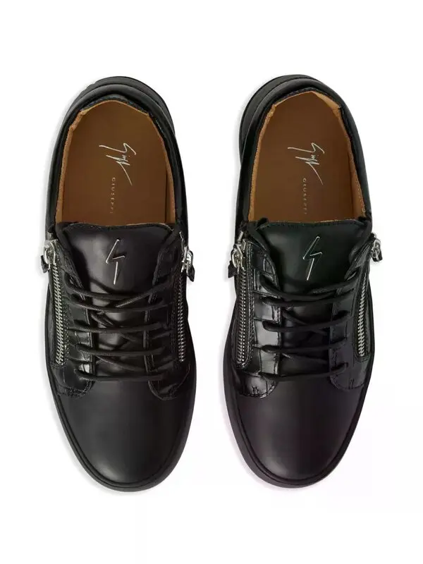 GIUSEPPE ZANOTTI Frankie Double-zip Low-top Sneakers - Black