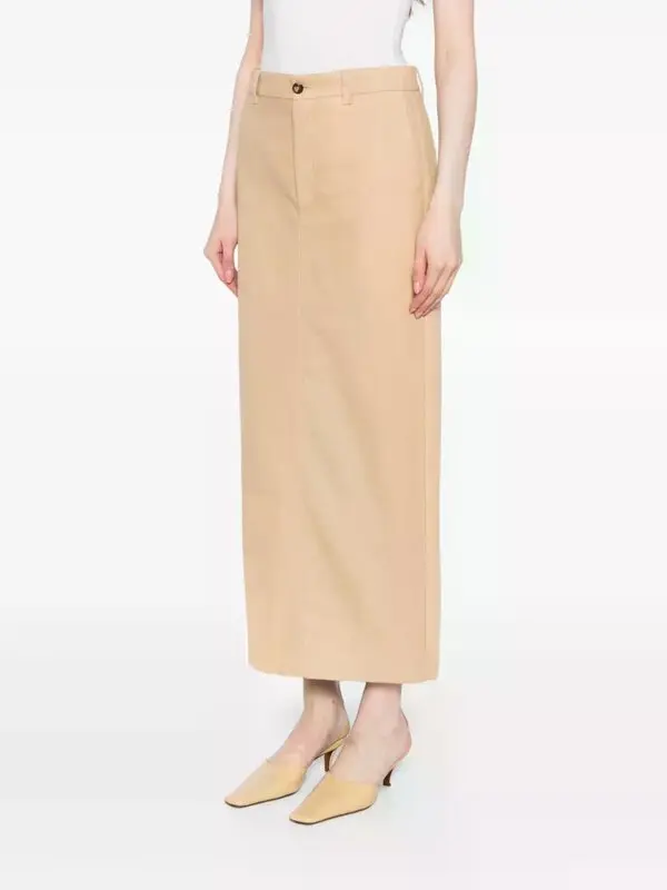 Wardrobe.NYC Drill Column Maxi Skirt - Brown
