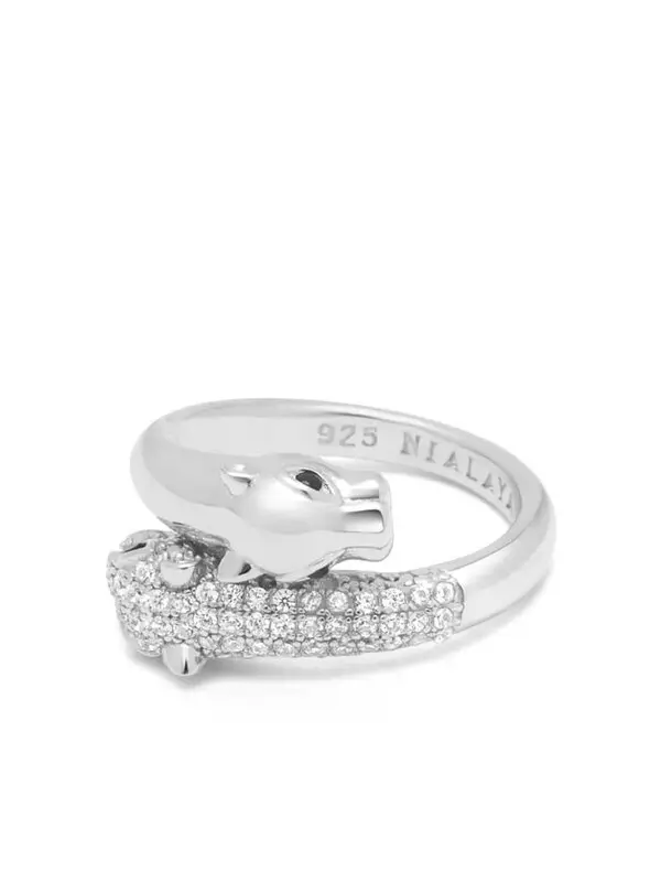 NIALAYA JEWELRY Twisted Panther Ring - Silver