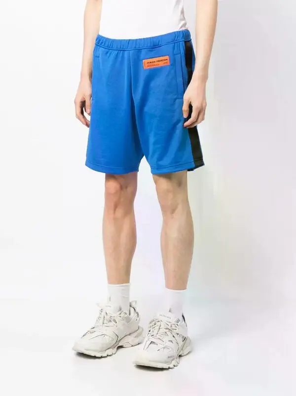 Heron Preston Logo-patch Track Shorts - Blue