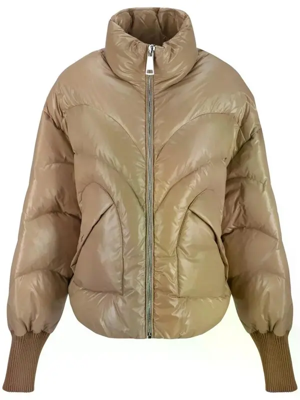 Khrisjoy Corazon Shiny Puffer Jacket - Neutrals