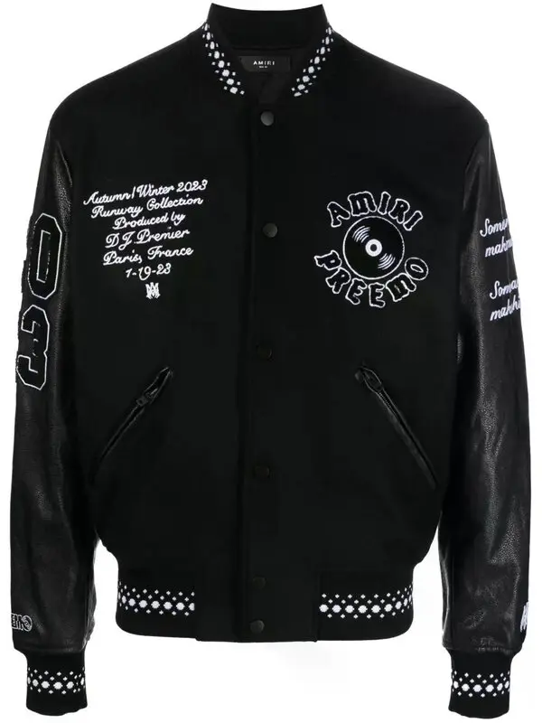 Amiri Logo-appliqué Varsity Jacket