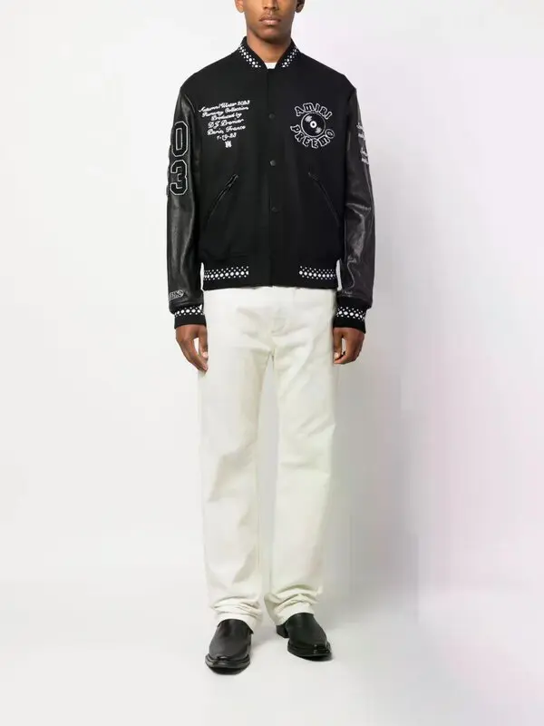 Amiri Logo-appliqué Varsity Jacket