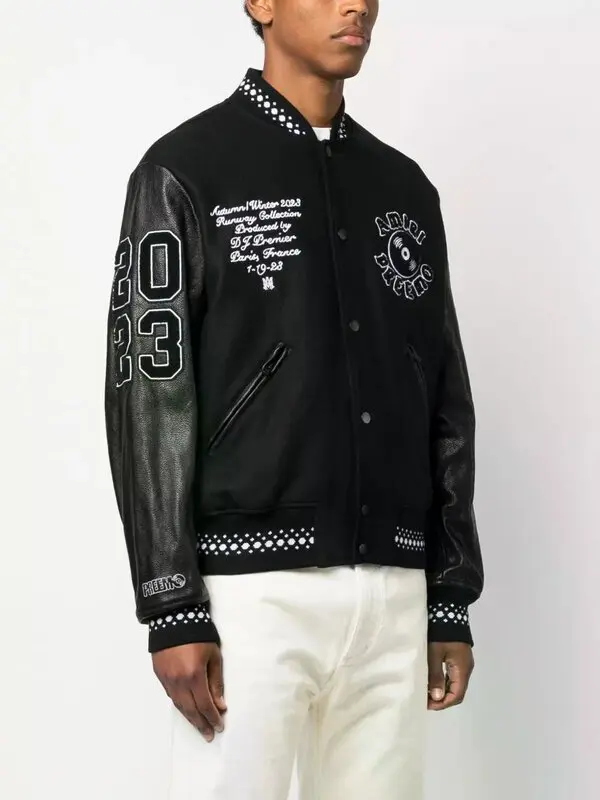 Amiri Logo-appliqué Varsity Jacket