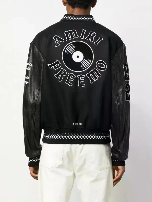 Amiri Logo-appliqué Varsity Jacket