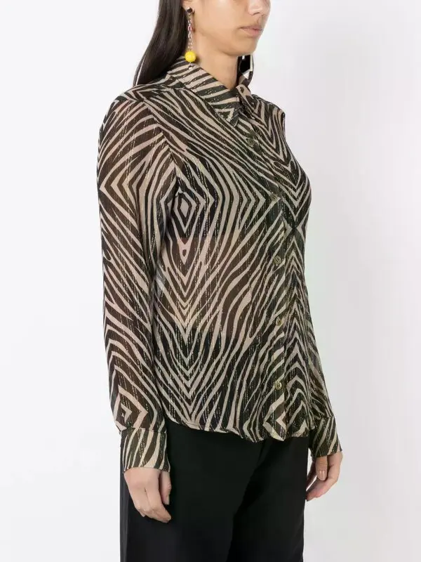 AMIR SLAMA Zebra-print Silk Shirt
