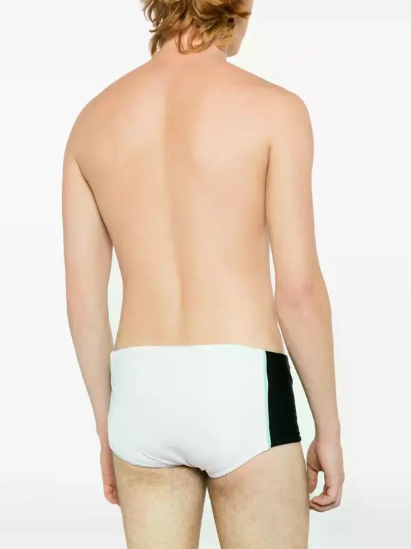 AMIR SLAMA Logo-appliqué Panelled Swim Shorts