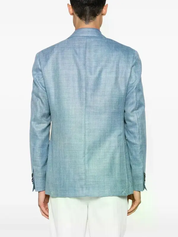 Canali Interwoven Wool-silk-linen Blend Blazer