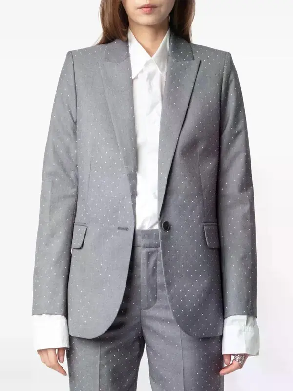 Zadig&Voltaire Valse Embellished Blazer - Grey