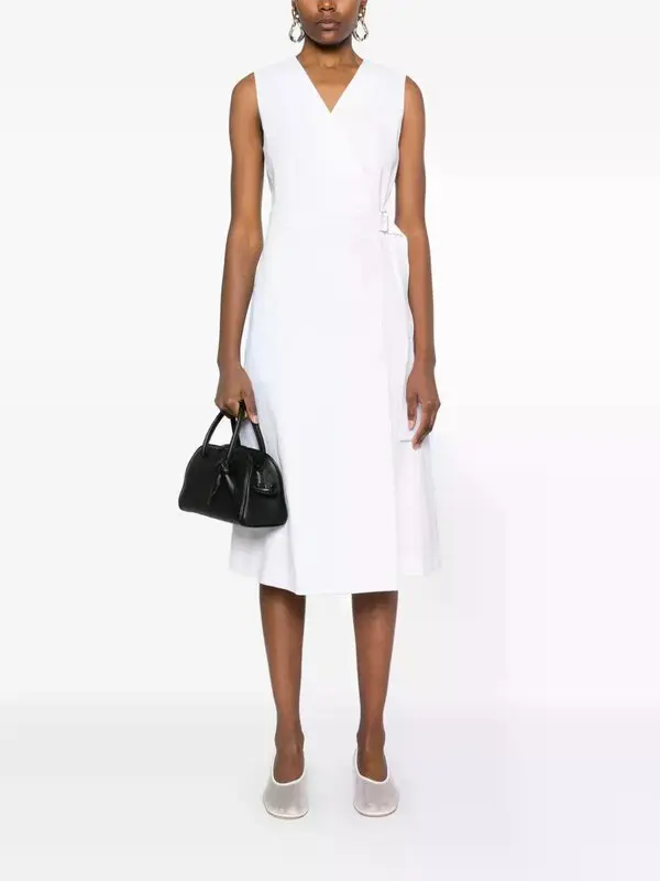 Theory Sleeveless Wrap Midi Dress