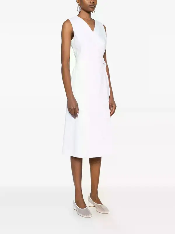 Theory Sleeveless Wrap Midi Dress
