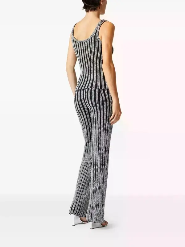 Missoni Striped Flared Trousers - Black
