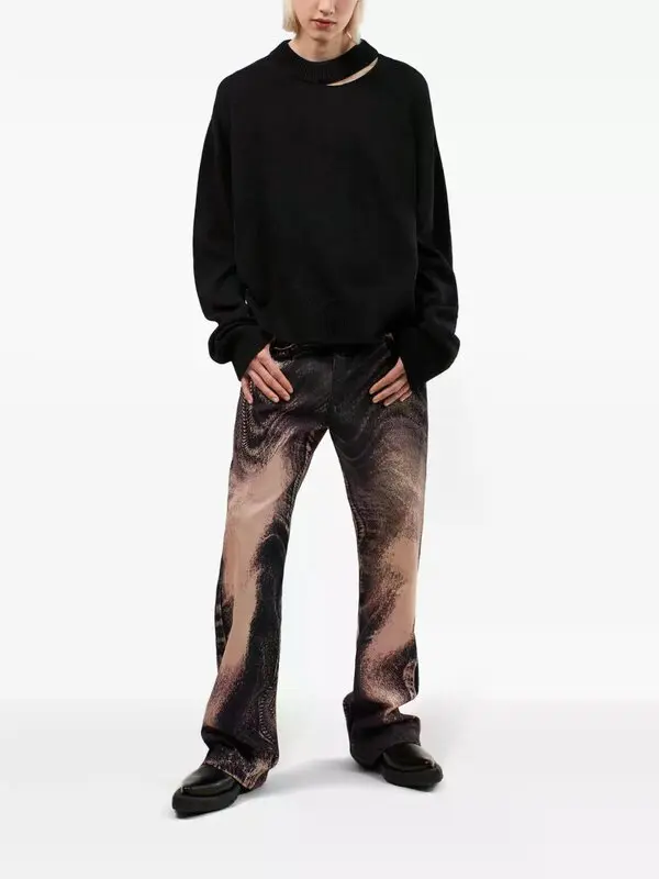 Camper Distressed Knit Sweater - Black