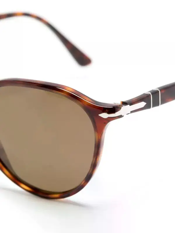 Persol Tortoiseshell Round-frame Sunglasses - Brown