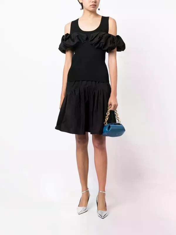 JNBY Ruffled Cotton Midi Skirt