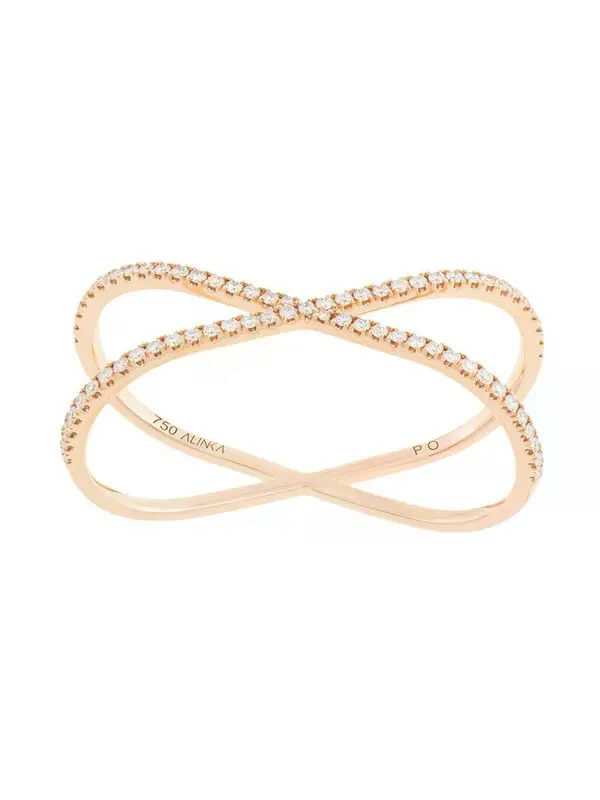 ALINKA 18kt Rose Katia Duo Diamond Ring - Gold