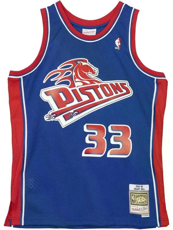 Mitchell & Ness 1998/99 Hardwood Classics Grant Hill Detroit Pistons Swingman Jersey - Blue